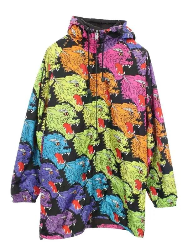 Gucci Psychedelic Panther Parka Jacket - Black