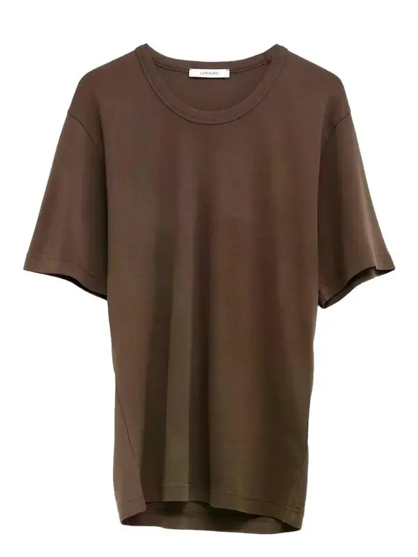 LEMAIRE Round Neck Jersey T-shirt - Brown