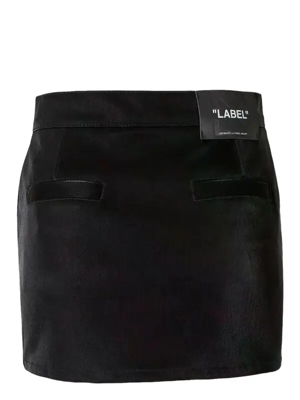 Off-White Cut-out Detail Mini Skirt - Black