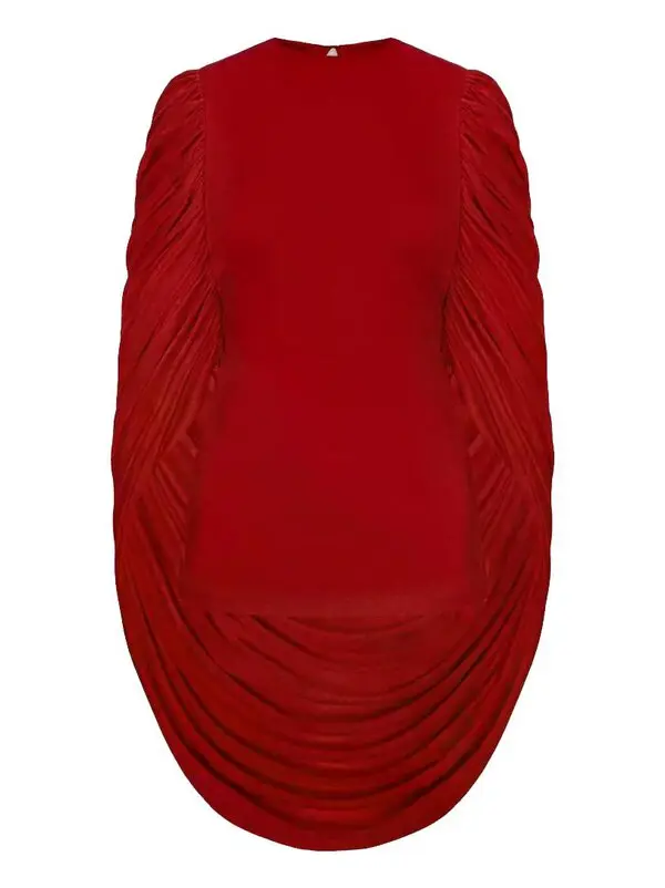 SEEN USERS Angel Draped Blouse - Red