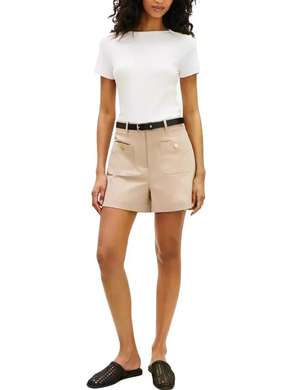 Tommy Hilfiger Button-detail Slim-fit T-shirt - White