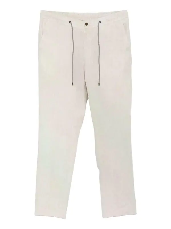 Corneliani Beige Drawstring Waist Trousers - Neutrals