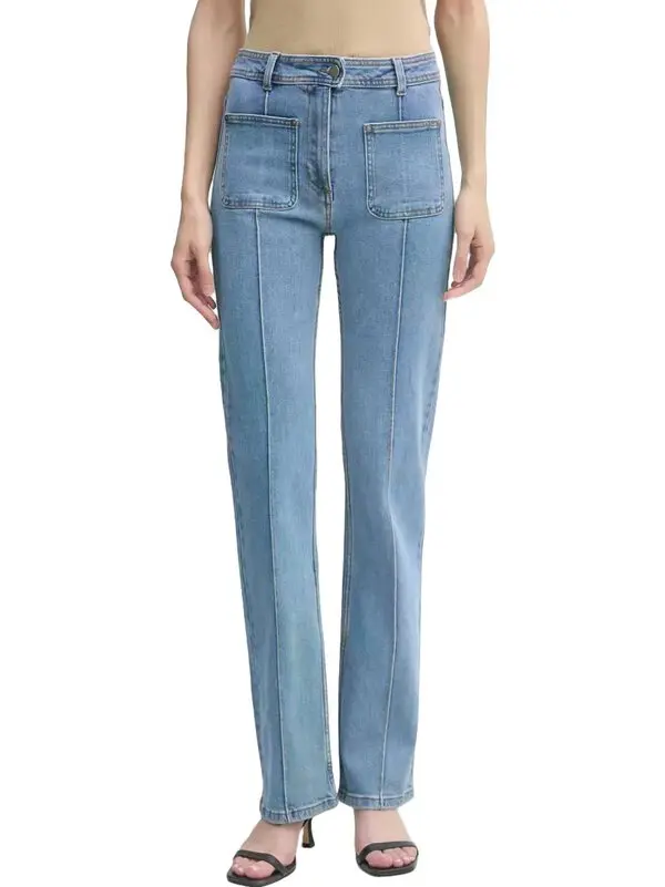 BENETTON Patch-pocket Seamed Jeans - Blue