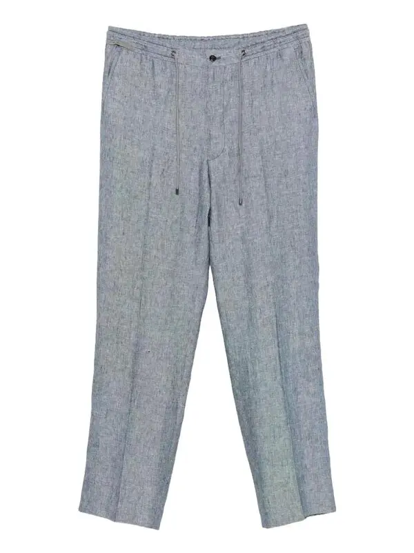 Corneliani Drawstring Straight-leg Trousers - Blue