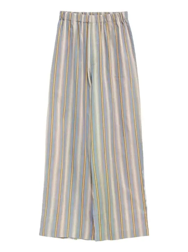 BASERANGE Claude Stripe Print Trousers - Blue