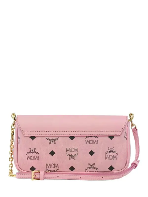 Mcm Tracy Visetos Medium Crossbody Bag - Pink