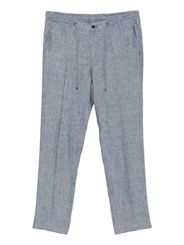 Corneliani Tailored Drawstring Trousers - Blue
