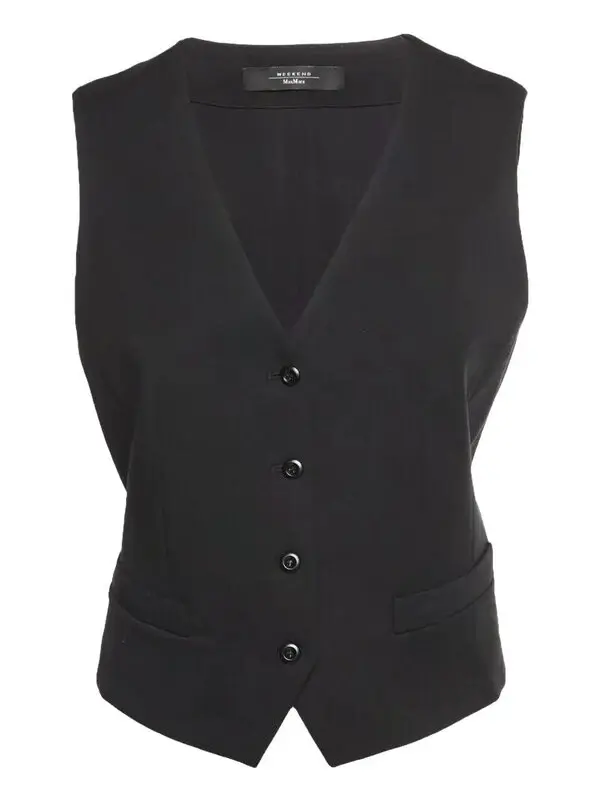 Max Mara Sleeveless Jersey Vest - Black