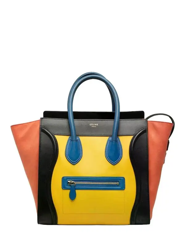 Celine Multicolor Calfskin Luggage Tote Bag - Multicolour