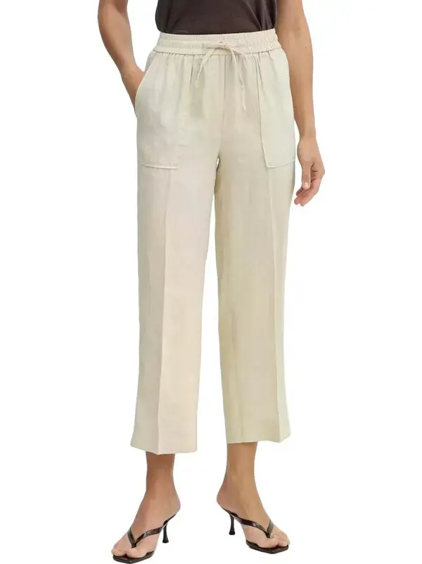 BENETTON Drawstring Straight-leg Trousers - Neutrals