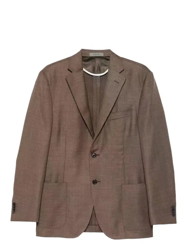 Corneliani Notched-lapels Single-breasted Blazer - Brown