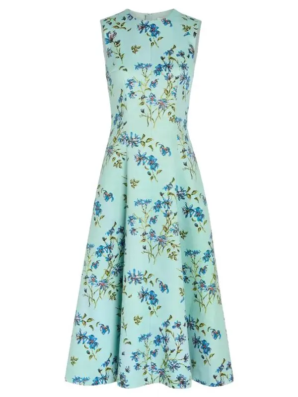 EMILIA WICKSTEAD Mara Sleeveless Midi Dress - Blue