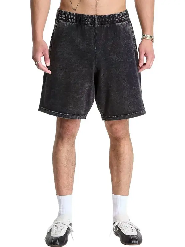 DIME Acid-wash Effect Shorts - Black