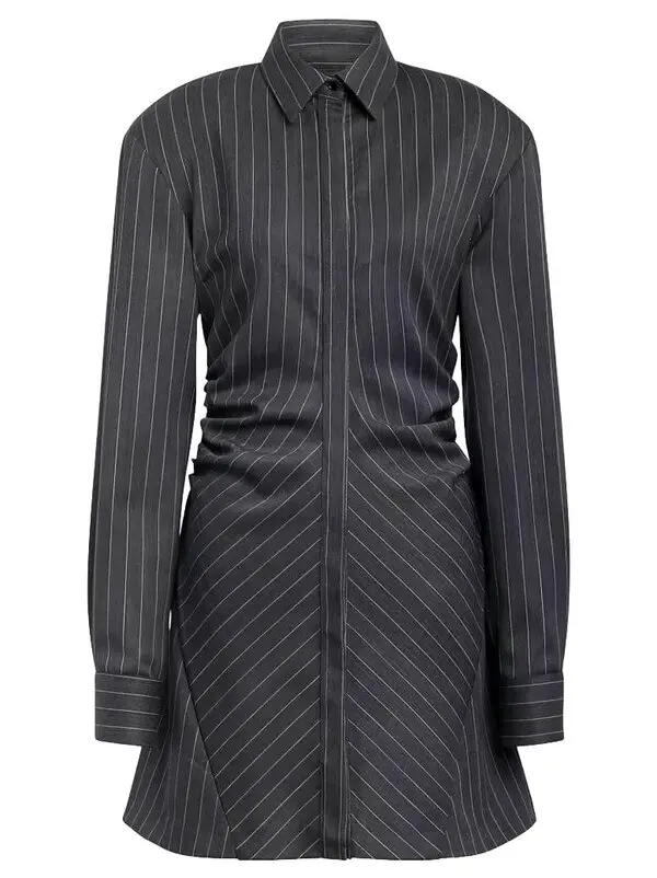 DONDUP Pinstripe Mini Dress - Grey