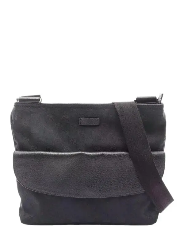 Gucci Gg Canvas Shoulder Bag - Black