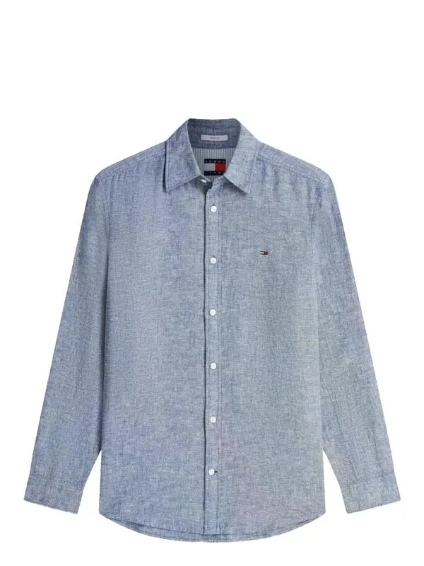 Tommy Hilfiger Logo-embroidered Button-down Shirt - Blue