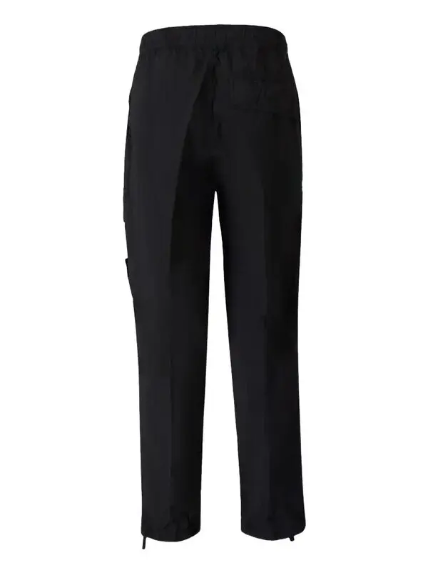 Stone Island Logo Patch Cargo Trousers - Black