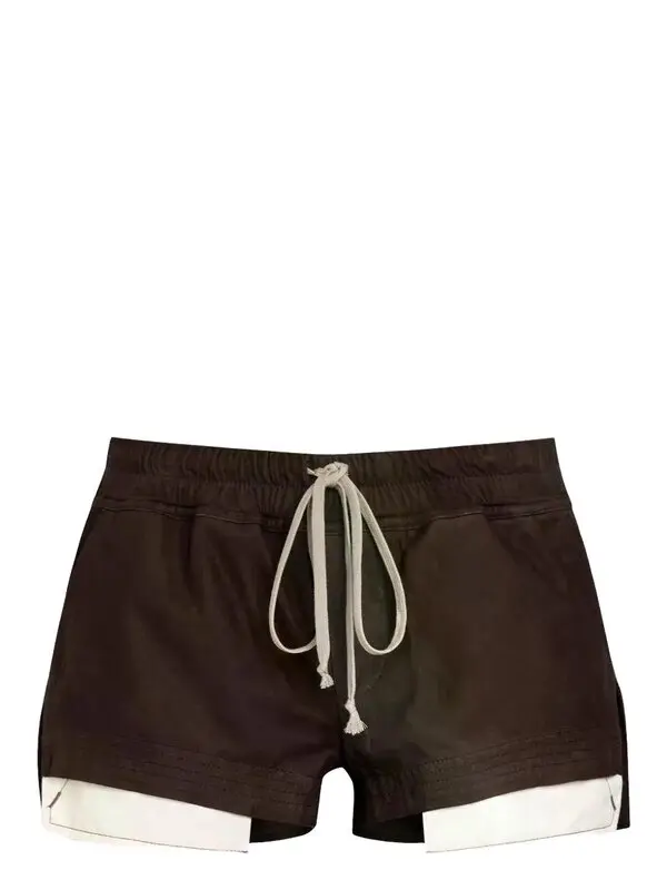 Rick Owens Fog Drawstring Layered Shorts - Brown