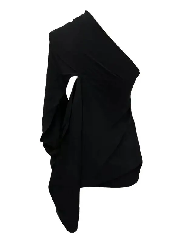 Rick Owens One-shoulder Asymmetrical Blouse - Black