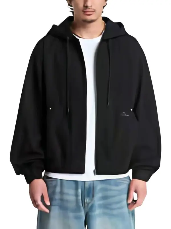 DIME Hooded Zip-up Jacket - Black