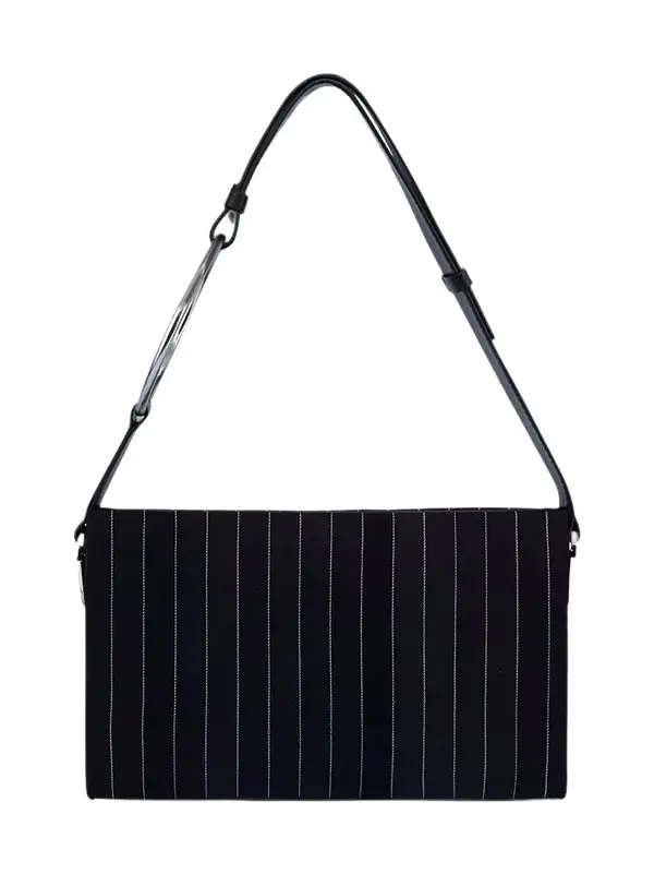DONDUP Pinstripe Ring Detail Tote Bag - Black