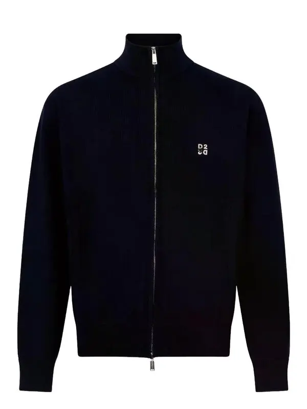 Dsquared2 Metal Upside Down Knit Cardigan - Blue