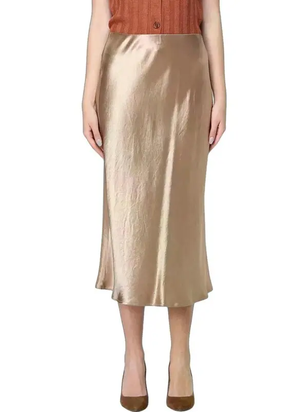 Max Mara Satin-finish Silk Midi Skirt - Neutrals