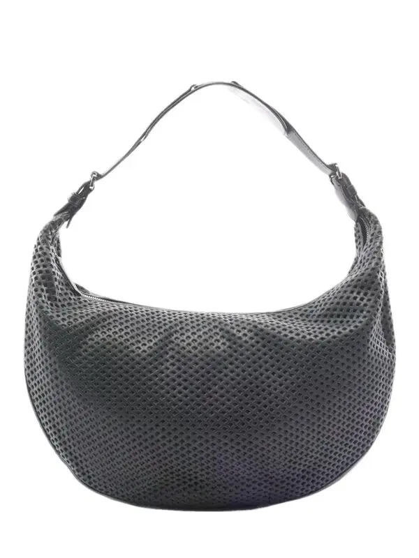 Dior Perforated Leather Shoulder Bag - Black