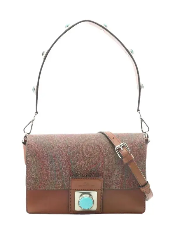 Etro Paisley Stone-embellished Shoulder Bag - Brown