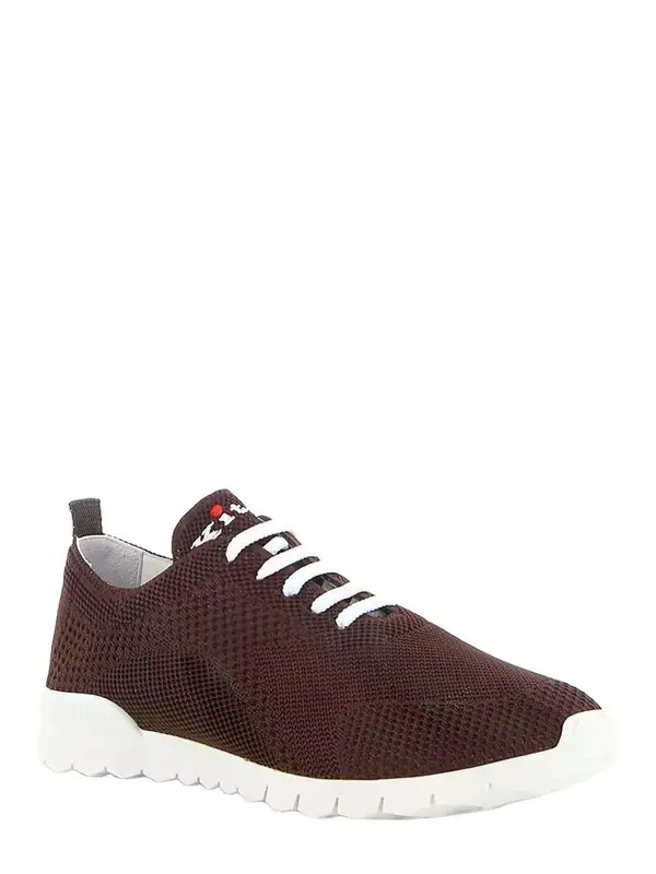 Kiton Knit Lace-up Sneakers - Brown
