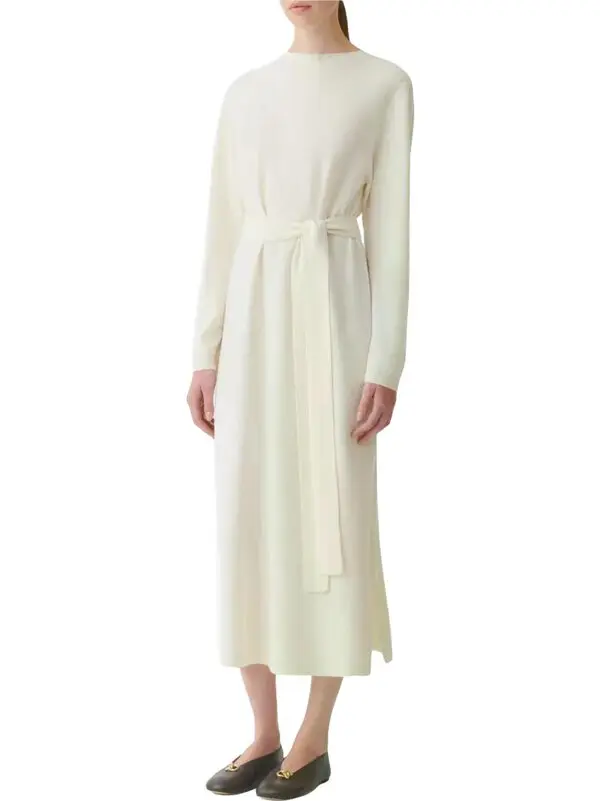 Fabiana Filippi Belted Side-slit Midi Dress - Neutrals
