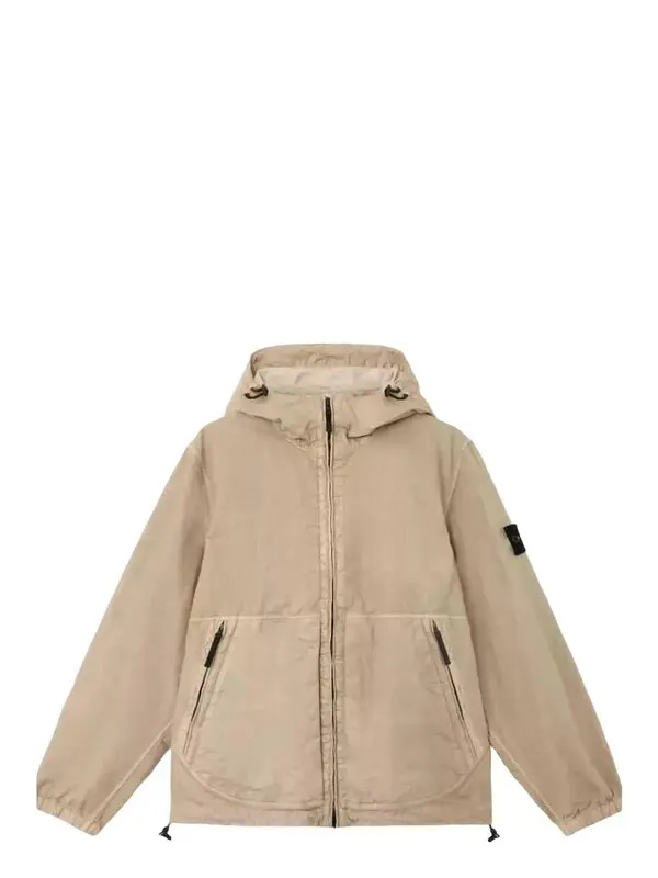 Stone Island Logo-patch Hooded Jacket - Neutrals