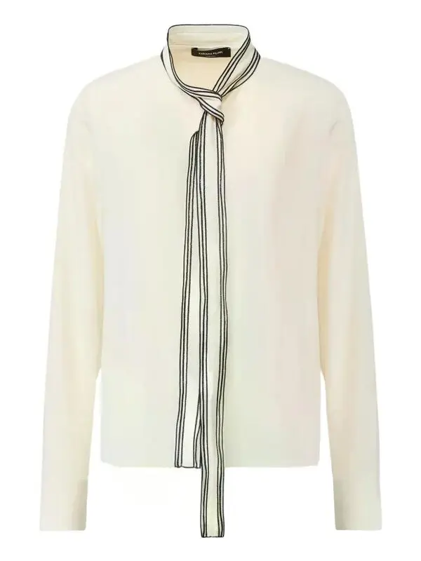Fabiana Filippi Striped Tie-neck Blouse - Neutrals