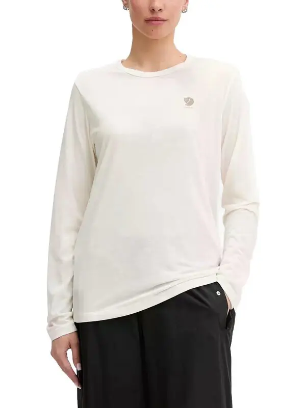 Fjallraven Long Sleeve Logo T-shirt - White