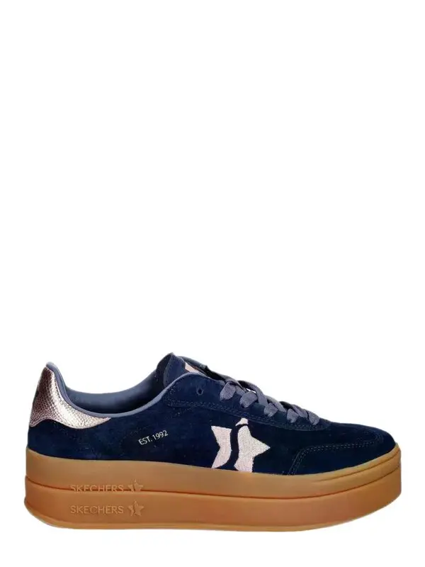 Sketchers Academy Hi Star-patch Platform Sneakers - Blue