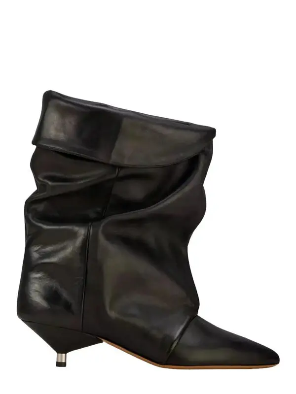Isabel Marant Étoile Edrik Slouchy Leather Boots - Black