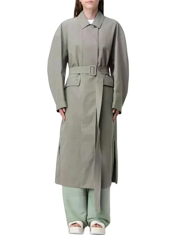 Max Mara Belted Single-breasted Trench Coat - Grey