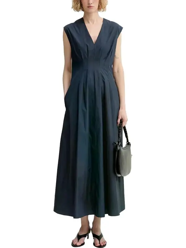Rag & Bone Pleated Midi Dress - Blue