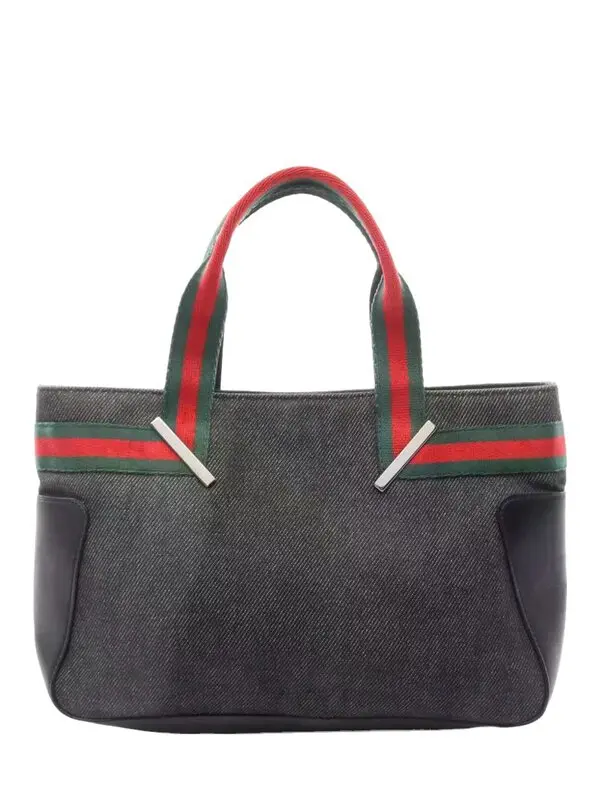 Gucci Sherry Line Tote Bag - Grey