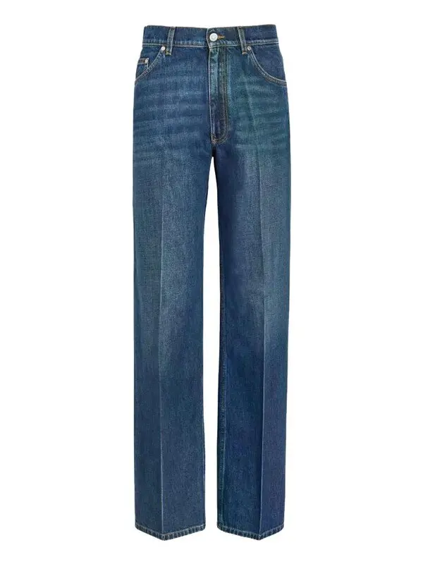Stella McCartney Pressed-crease Straight-leg Jeans - Blue