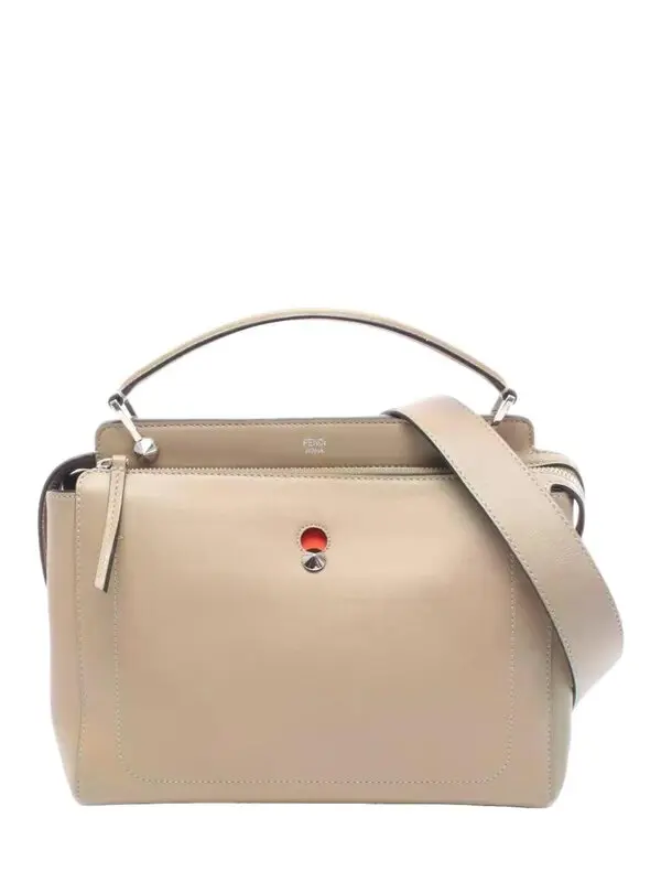 Fendi Dotcom Leather Tote Bag - Neutrals