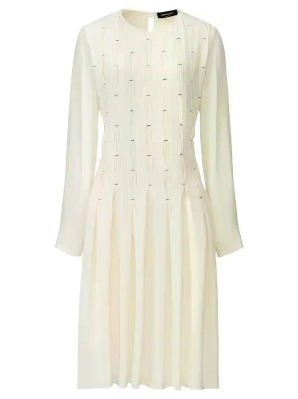 Fabiana Filippi Embellished Pleated Midi Dress - Neutrals
