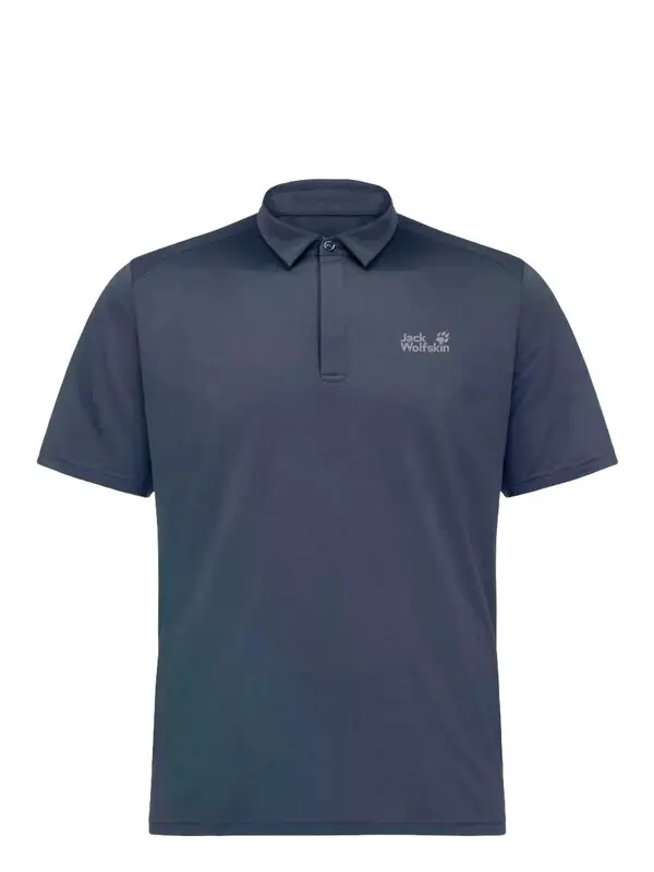 JACK WOLFSKIN Delgami Logo-print Polo Shirt - Blue
