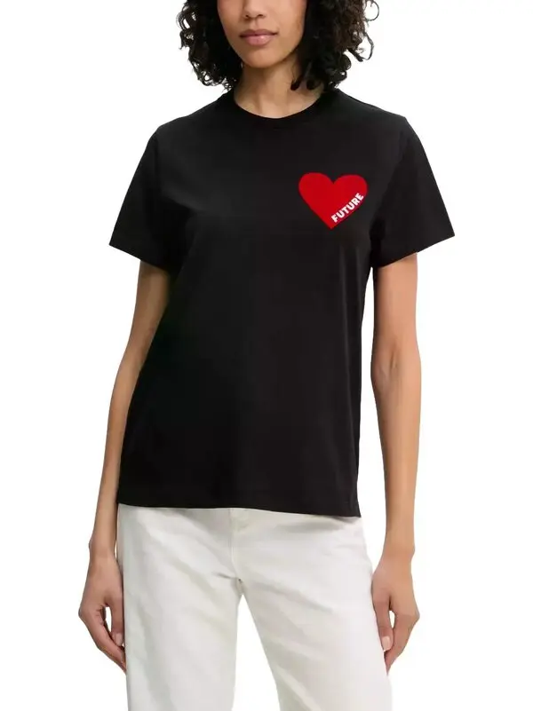 From Future Heart-patch T-shirt - Black