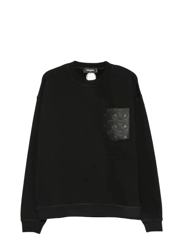 Dsquared2 Logo-embossed Crewneck Sweatshirt - Black