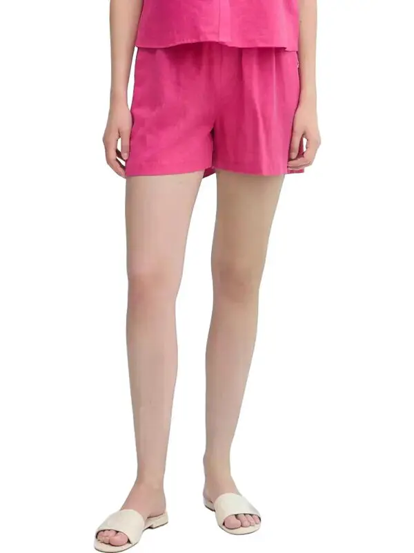 GAUDI Drawstring-waist Logo-plaque Shorts - Pink