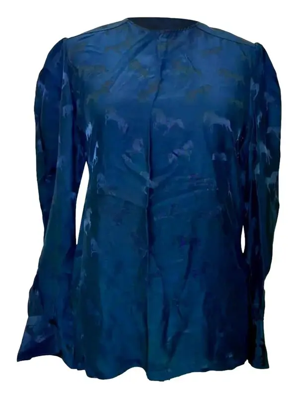Stella McCartney Horse-jacquard Blouse - Blue