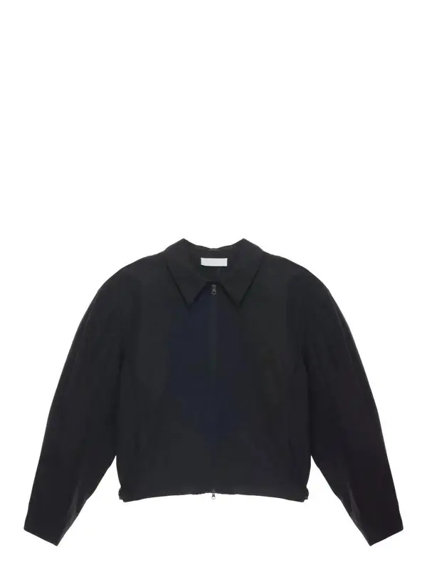 AMOMENTO Zip-up Collared Jacket - Black
