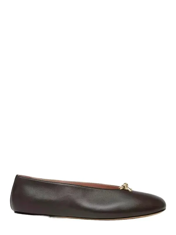 Fabiana Filippi Dark Knot-detail Ballet Flats - Brown