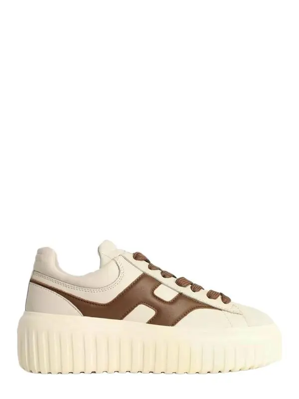 Hogan H-stripes Leather Platform Sneakers - Neutrals